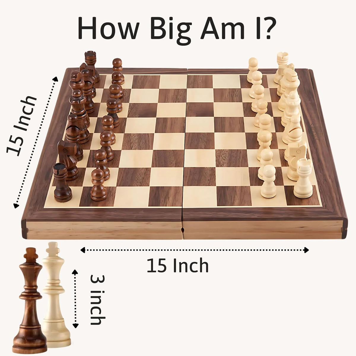 Jaques of London Large Chess Sets 15" Board, Wood, New, no original pa ...