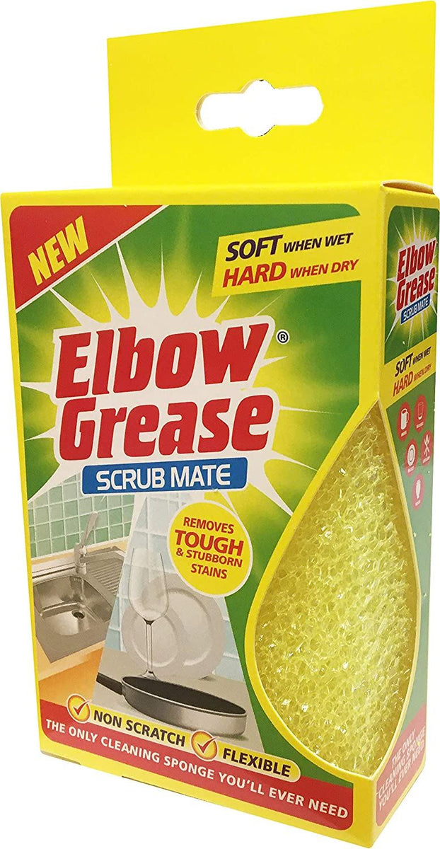 ELBOW GREASE SCRUB MATE NON SCRATCH SPONGE YELLOW – Netmarket